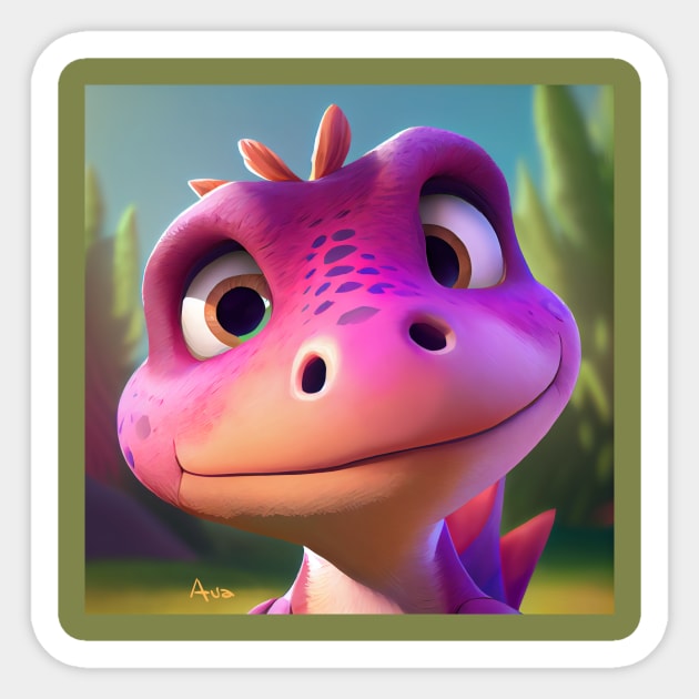 Baby Dinosaur Dino Bambino - Ava - Baby Dinosaur - Sticker | TeePublic